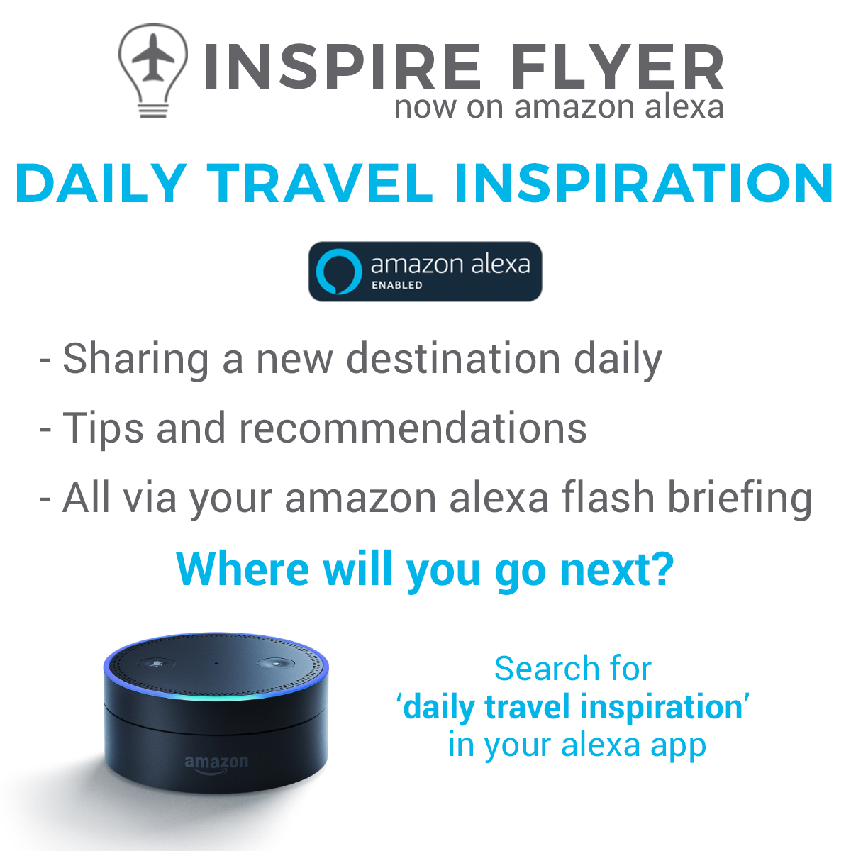 Get 'Daily Travel Inspiration' on your Amazon Echo device - Alexa ...